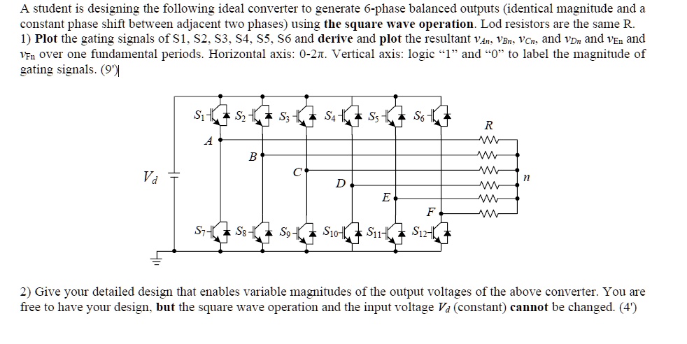 SOLVED: The student is designing the following ideal converter to ...