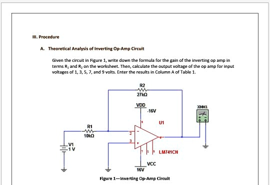 III. Procedure A. Theoretical Analysis of Inverting Op-Amp Circuit ...