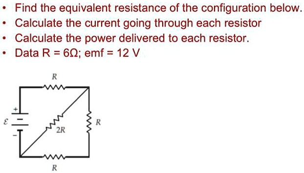 find the equivalent resistance of the configuration below calculate the ...