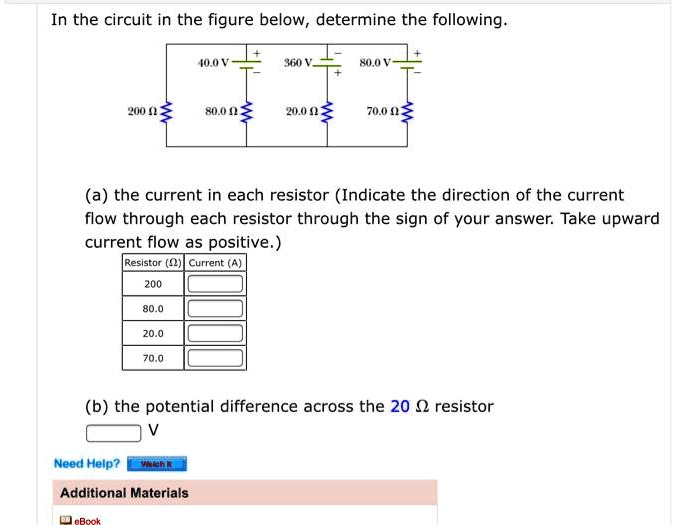 in the circuit in the figure below determine the following i00 v 3 8u0 200 1 800 il 200 7004l a ...