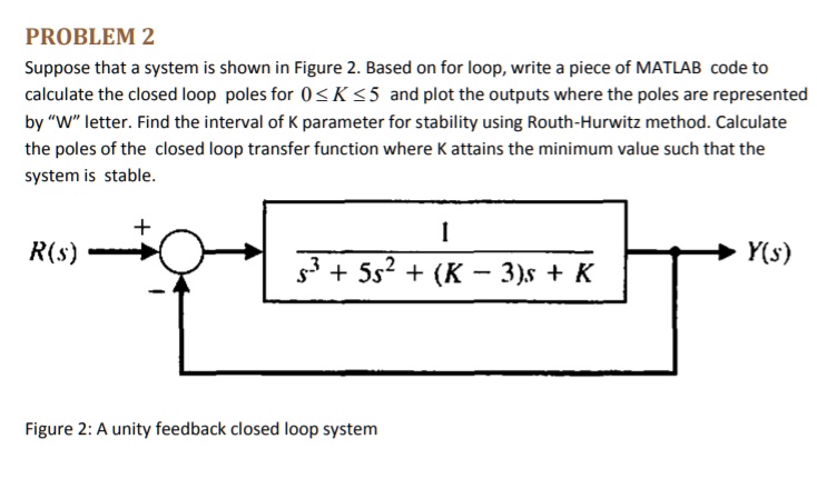 SOLVED: Text: PROBLEM 2 Suppose that a system is shown in Figure 2. Based on a for loop, write a ...