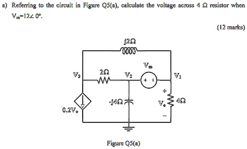 SOLVED: Referring to the circuit in Figure Q5a, calculate the voltage across the 4Î© resistor ...