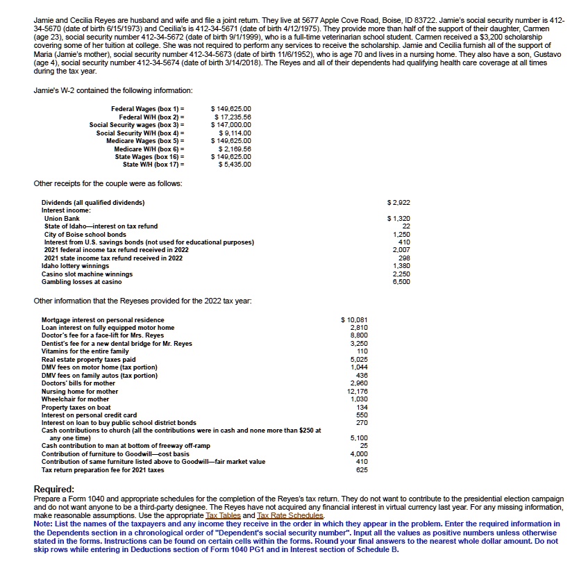 texts need to include a filled in schedule 1 a b 8812 8812 worksheet a ...
