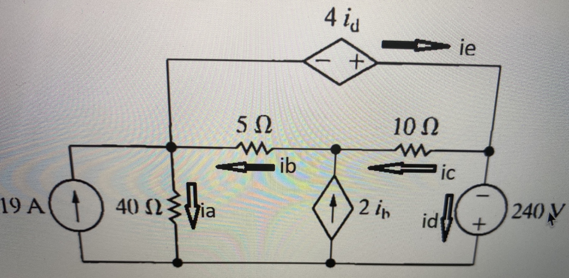 SOLVED: find the total power dissipated in the circuit