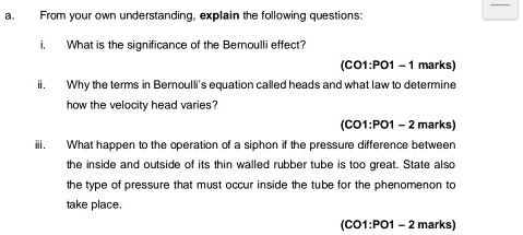 SOLVED: a, From your own understanding, explain the following questions: i. What is the ...