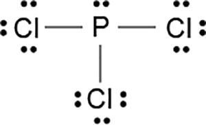 SOLVED: 'The Lewis dot model of a molecule (Phosphorous Chloride) is ...