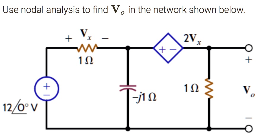 SOLVED: Use nodal analysis to find Vo in the network. Use nodal analysis to find Vo in the ...