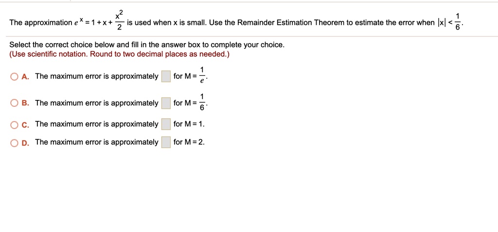 the approximation 1 2 1x is used when x is small use the remainder ...