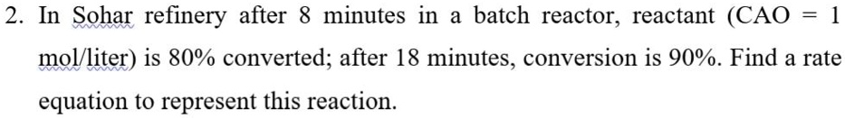 2 in sohar refinery after 8 minutes in a batch reactor reactant cao 1 ...