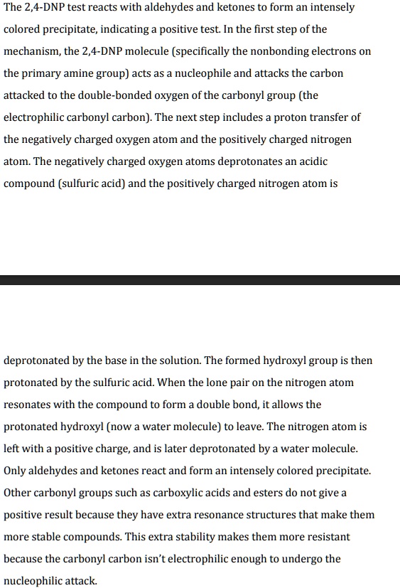 SOLVED:The 2,4-DNP test reacts with aldehydes and ketones to form an ...