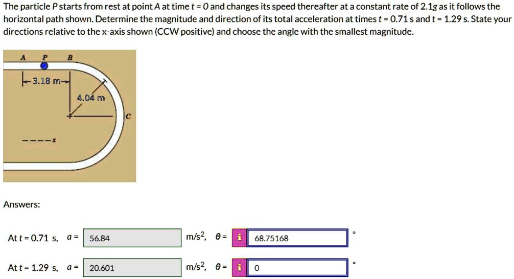 SOLVED: The particle P starts from rest at point Aat time t = Oand changes its speed thereafter ...