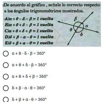 SOLVED: ANGULOS TRIGONOMETRICOS IDe acuerdo al gráfico senale lo ...