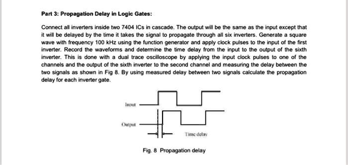 SOLVED: Part 3: Propagation Delay in Logic Gates: Connect all inverters ...