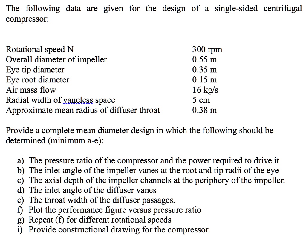 SOLVED: The following data are given for the design of a single-sided ...