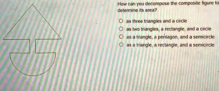 Solved How Can You Decompose The Composite Figure To Determine Its Area There Are Three