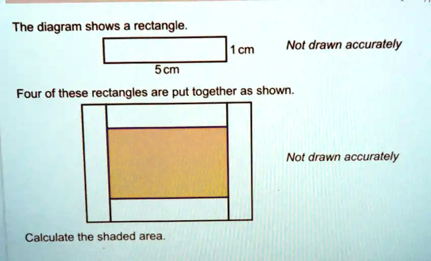 the diagram shows a rectangle cm not drawn accurately 5cm four of these rectangles are put ...