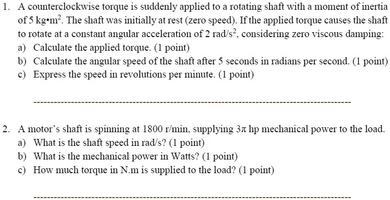 SOLVED: A counterclockwise torque is suddenly applied to a rotating ...