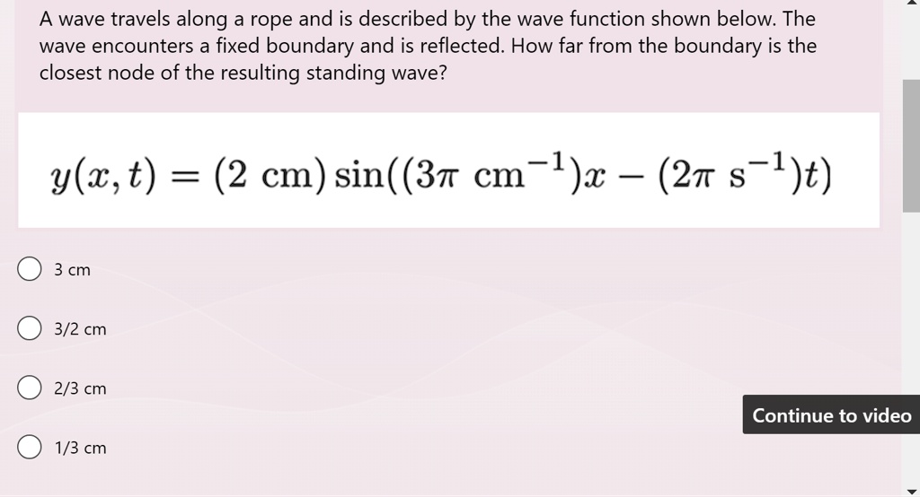 a wave travels along a rope and is described by the wave function shown ...