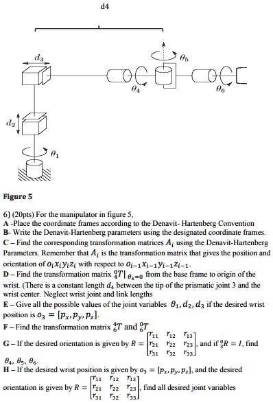 d4 figure 5 6 20pts for the manipulator in figure 5 a place the ...