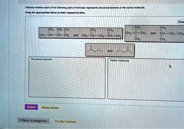 SOLVED: Indicate whether each of the following pairs of formulas represents structural isomers ...