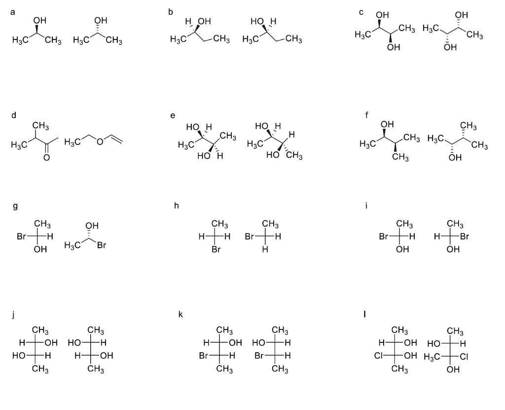 SOLVED: Determine the relationship between these compounds... OH OH CH3 HAC H3C "CH3 OH OH OH OH ...