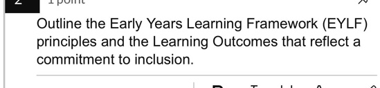 outline the early years learning framework eylf principles and the ...