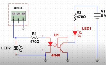 You have the following circuit shown in the figure with Opto-Coupler ...