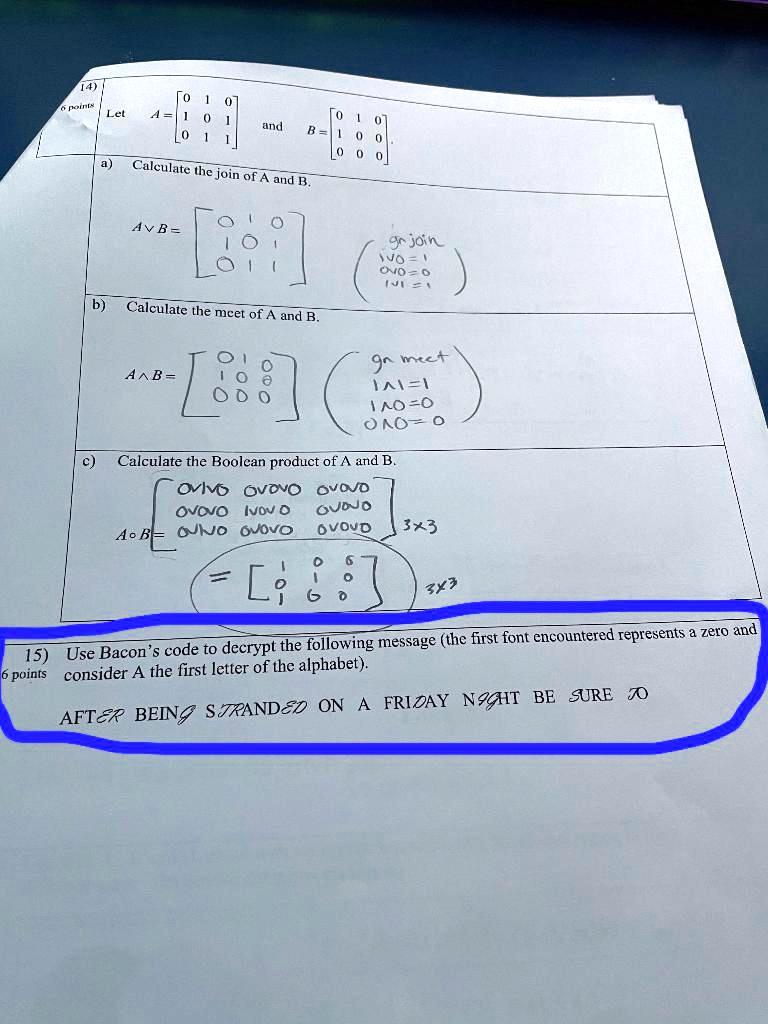 thumbs up to anyone who can help 15 use bacons code to decrypt the ...