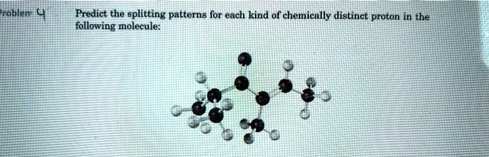 Solved Predict The Splitting Patterns For Each Kind Of Chemically Distinct Proton In The
