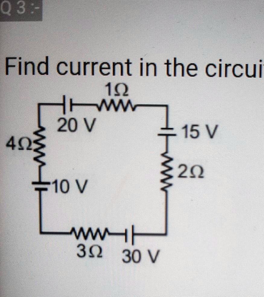 SOLVED: 'find the current in 2 ohm resistor'