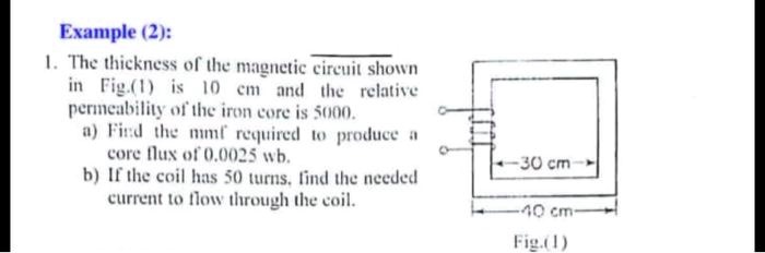 SOLVED: Hello, please solve the question. Example(2): 1. The thickness ...