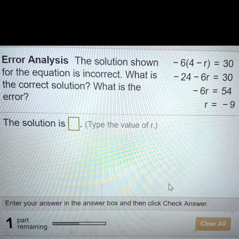 SOLVED: NEED HELP ASAP PLEASE I WILL GIVE BRAINLEIST TO WHOEVER FINDS THE ANSWER Error Analysis ...
