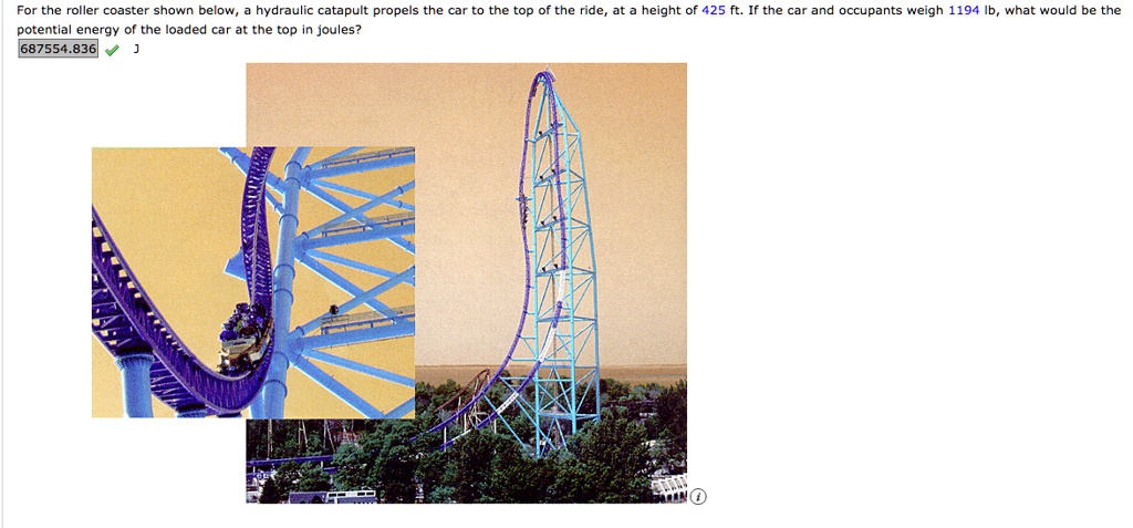 SOLVED: For the roller coaster shown below hydraulic catapult propels ...