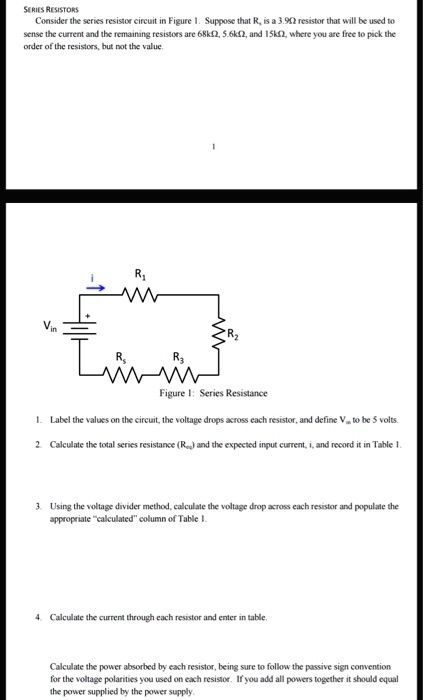 series resistors consider the series resistor circuit in figure 1 suppose that r is a 39 ...