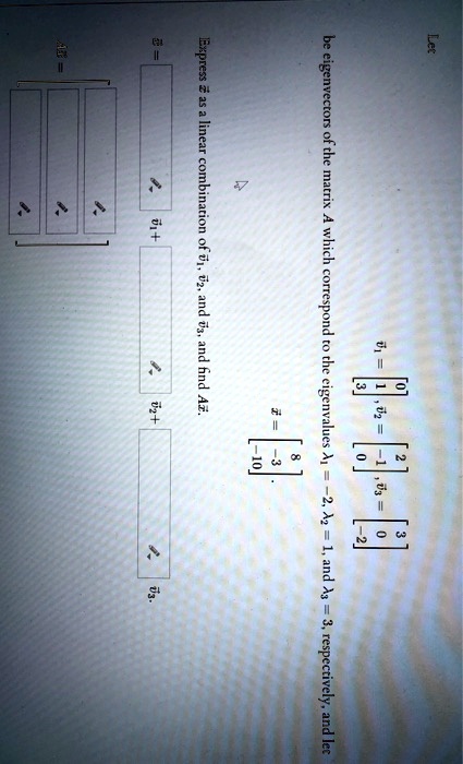 SOLVED: be eigenvectors of the matrix which correspond the eigenvalues ...