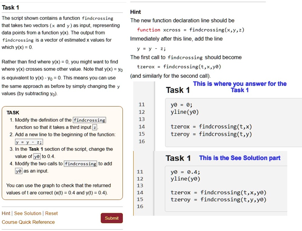 matlab fundamentals please show complete solution task 1 hint the new function declaration line ...