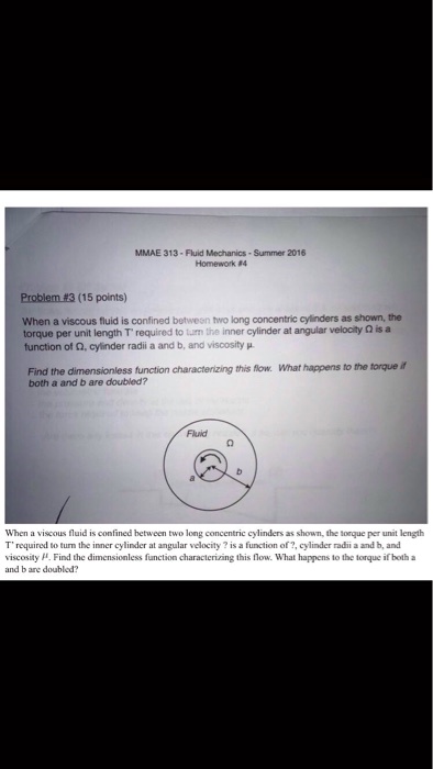 MMAE 313 - Fluid Mechanics - Summer 2016 Homework #4 Problem #3 (15 ...