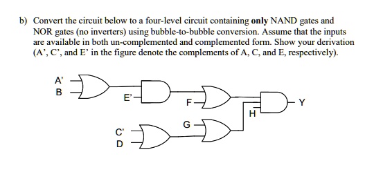 SOLVED: Convert the circuit below to a four-level circuit containing ...