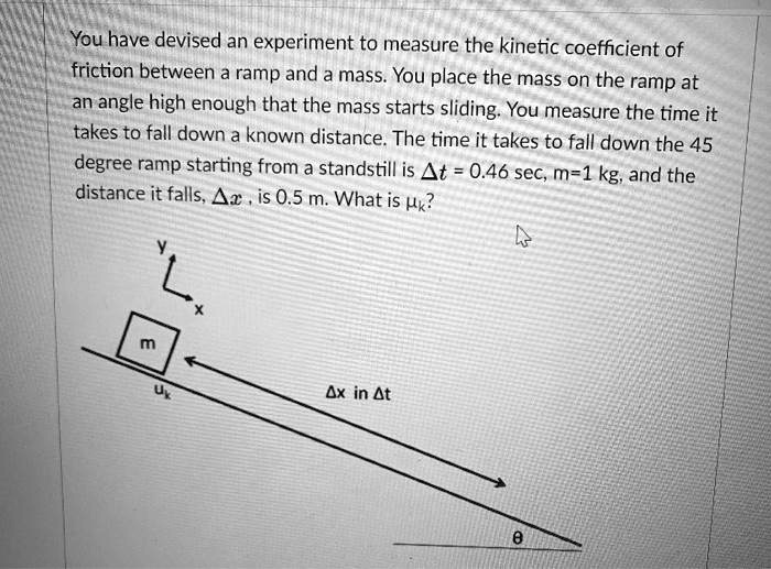 SOLVED: You have devised an experiment to measure the kinetic ...