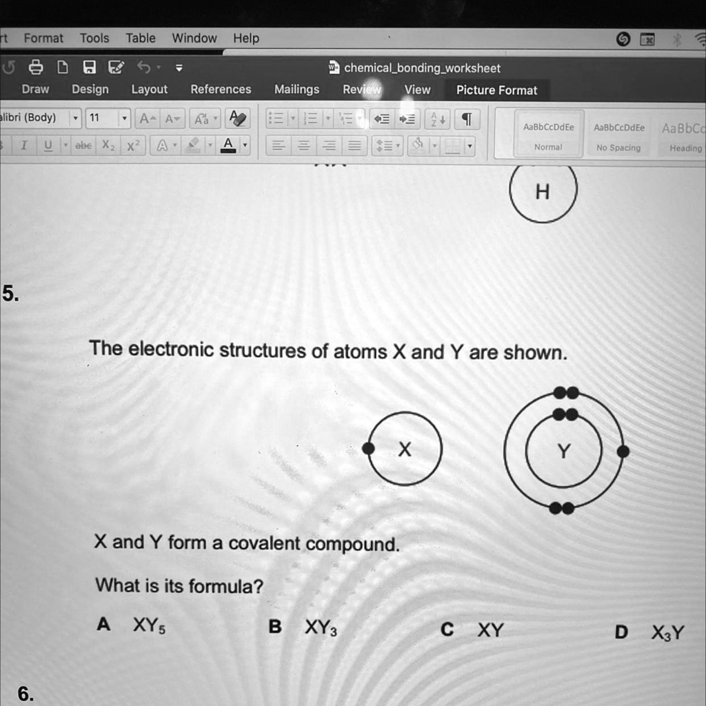 SOLVED: The electronic structures of atoms X and Y are shown. X X and Y ...