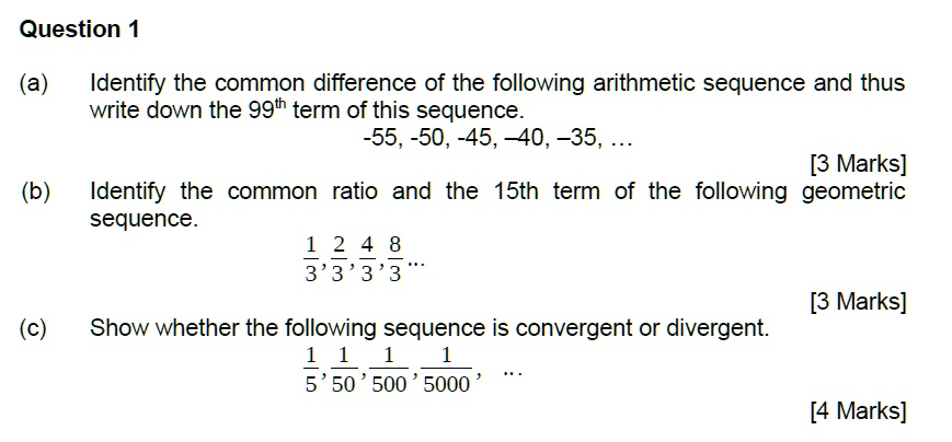 Common Difference Example