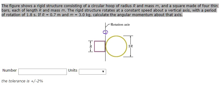 SOLVED: The figure shows rigid structure consisting of circular hoop of ...