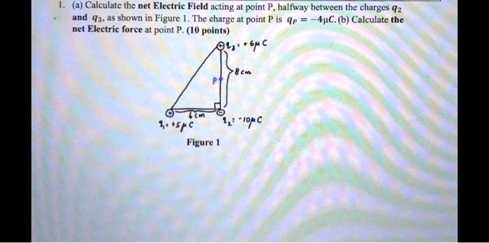 SOLVED: (a) Calculate the net Electrie Field acting point halfwvay ...