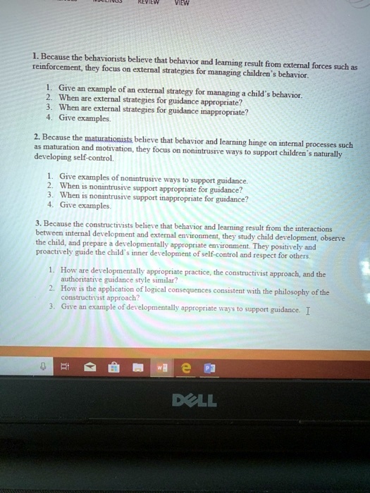 SOLVED: REVIEW MEEW 1.Because the behaviorists believe that behavior ...
