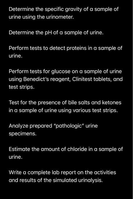 SOLVED: Determine the specific gravity of @ sample of urine using the ...