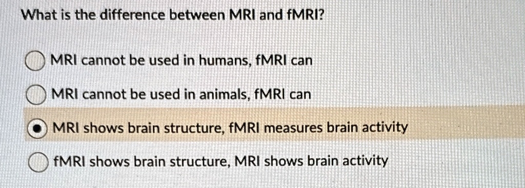 what is the difference between mri and fmri mri cannot be used in ...