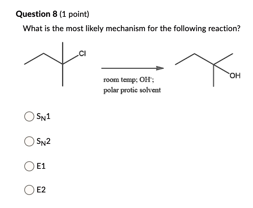 SOLVED: Question 8 (1 point) What is the most likely mechanism for the ...