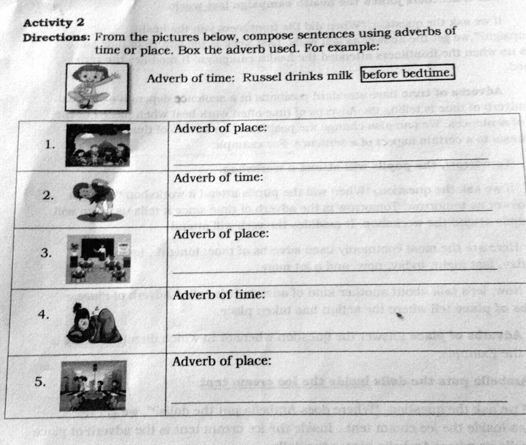 SOLVED: Activity 2 Directions: From the pictures below, compose ... SOLVED: Activity 2 Directions: From the pictures below, compose ...
