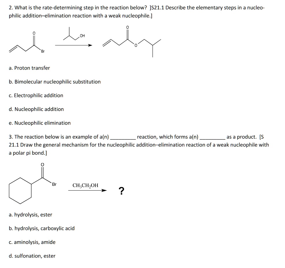 SOLVED: 2. What is the rate-determining step in the reaction below ...