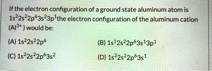 Aluminum Electron Configuration Electron Configuration